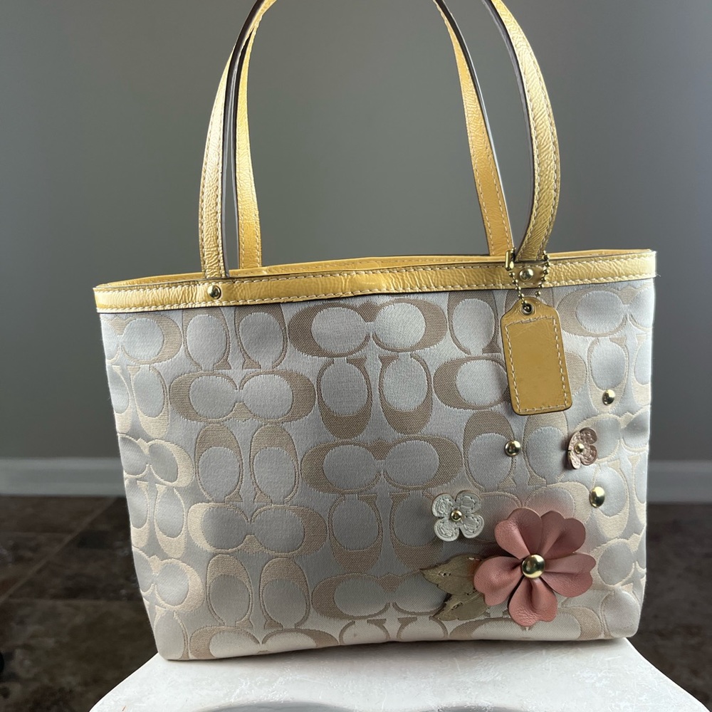 Coach Monogram Print Shoulder Bag - Gem